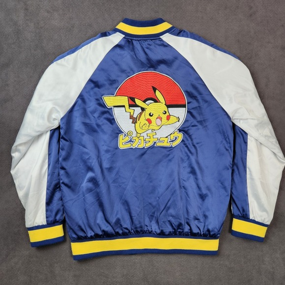 Pokémon | Jackets & Coats | Pokemon Pikachu Satin Bomber Sukajan Jacket ...